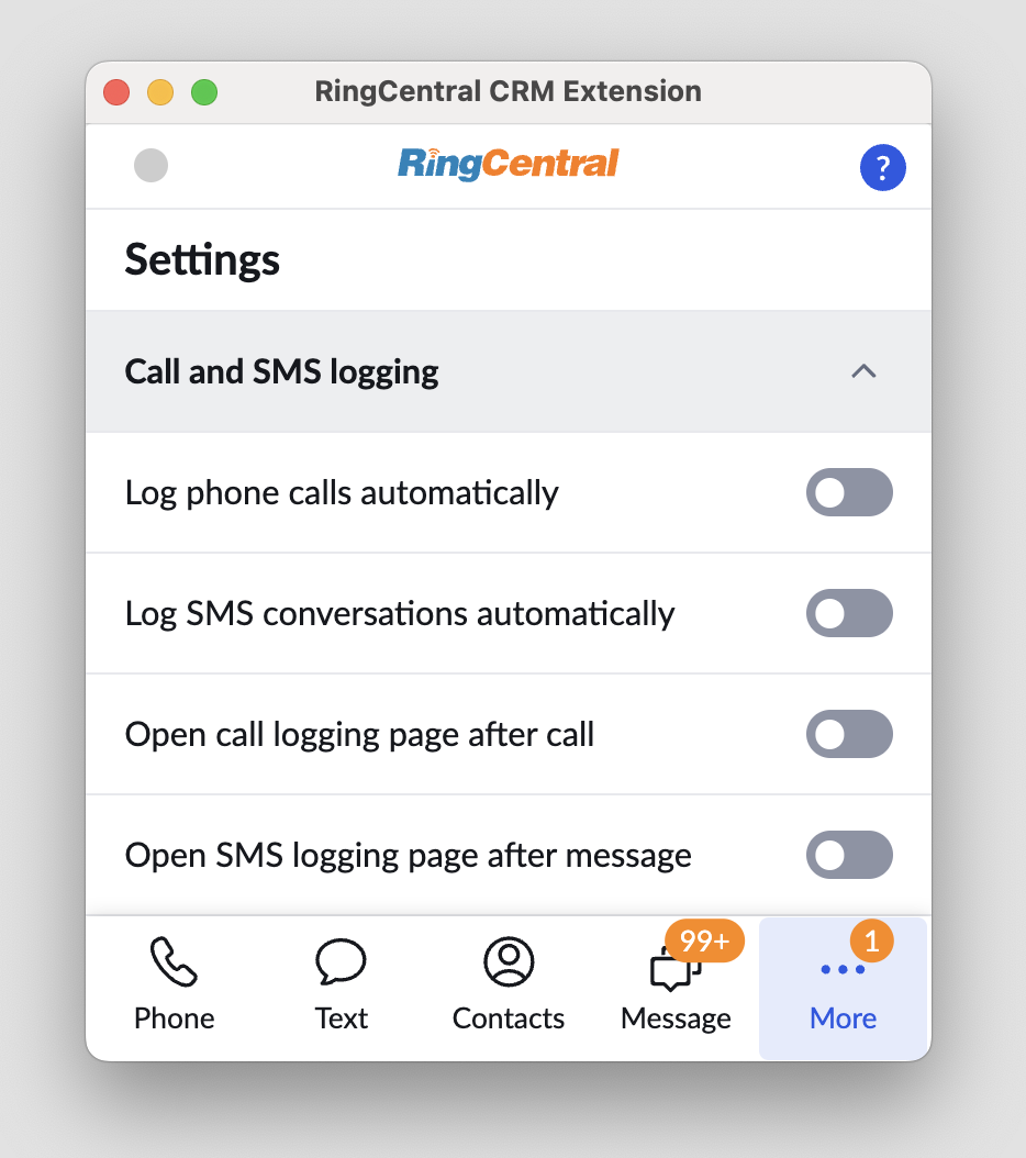 Logging calls automatically - App Connect for RingEX